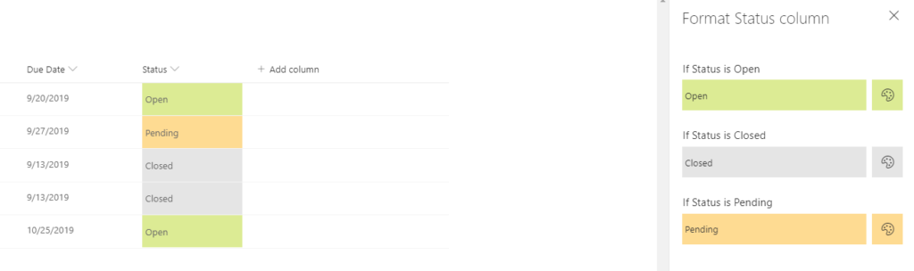 Conditional Formatting Columns In Sharepoint 