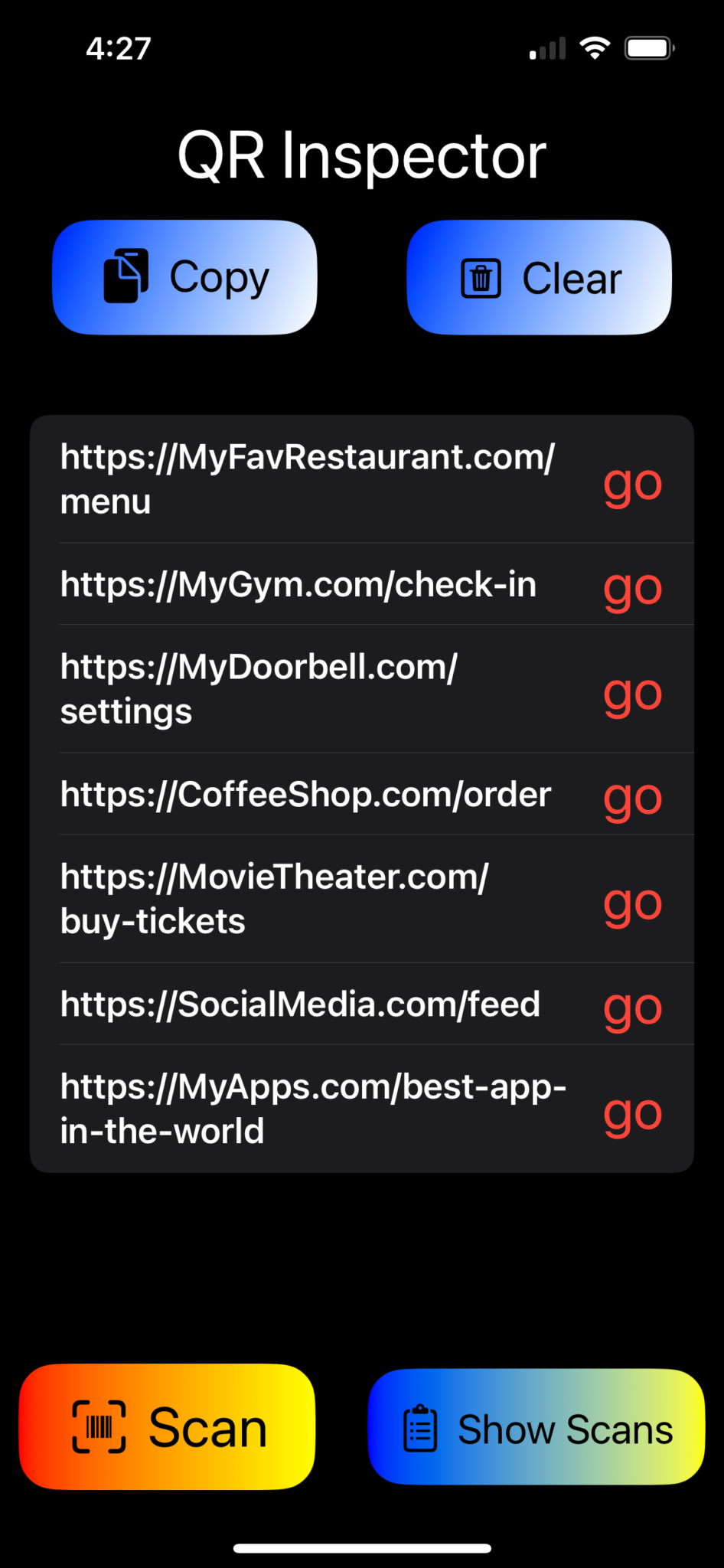 iOS QR Code Inspector